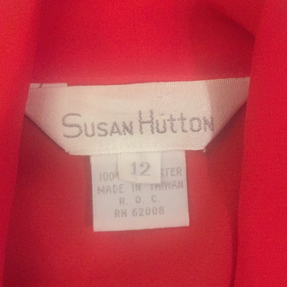 Vintage | Tops | Cherry Red Vintage Susan Hutton Blouse | Poshmark